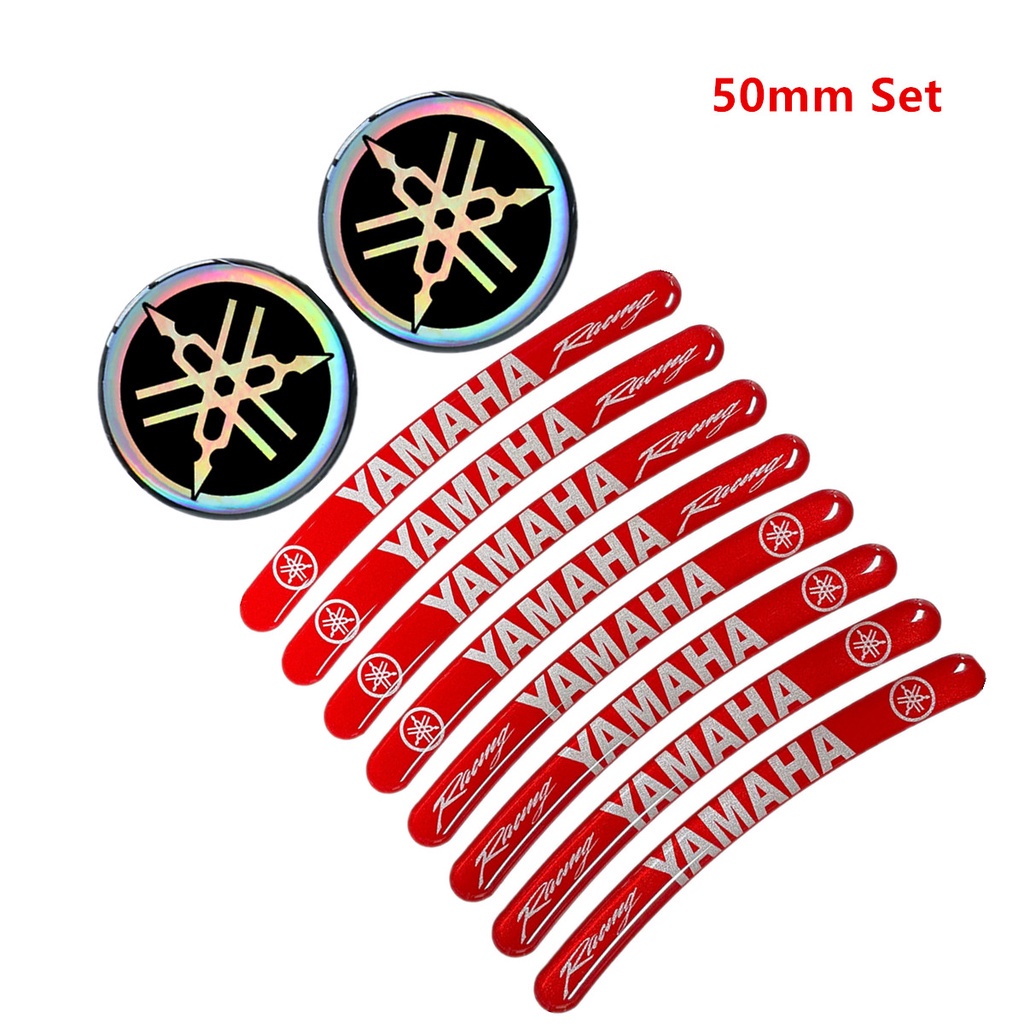 Pegatina YAMAHA 3D Gel Rueda Hub Calcomanía Redonda Calcomanías ...