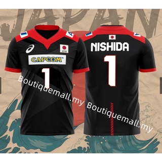 Camiseta De Hombre 2022 Japón CAPCOM Equipo De Voleibol Hombres Manga ...