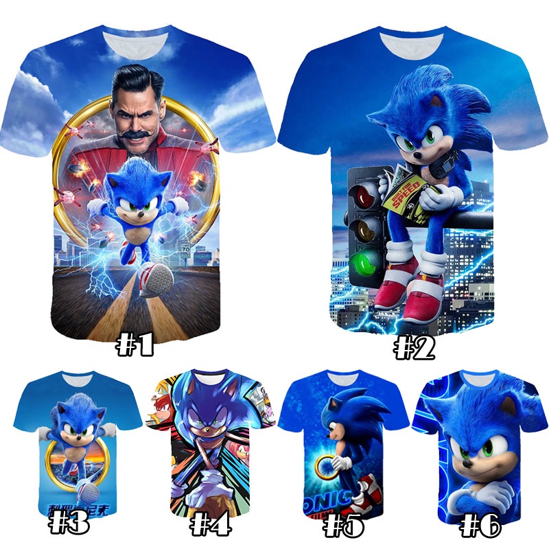 Niños Niño Sonic The Hedgehog Juego Lindo Dibujo Animado Fresco Polera ...