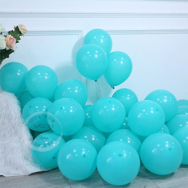 20 Pzs Globos Azules De 10 Pulgadas Azul Metálico Redondo Globo Para ...