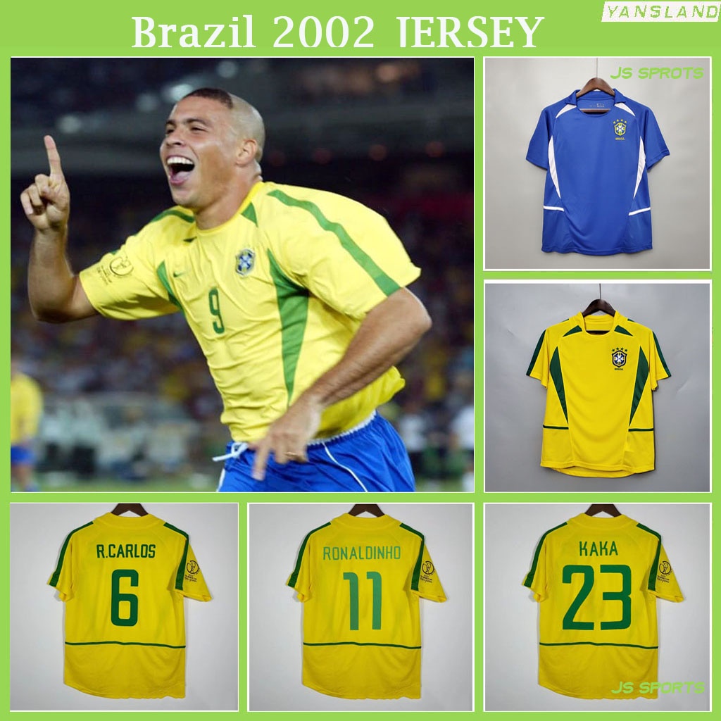 2002 Brasil retro jersey-Ronaldo Rivaldo Ronaldinho Kaká R.Carlos ...