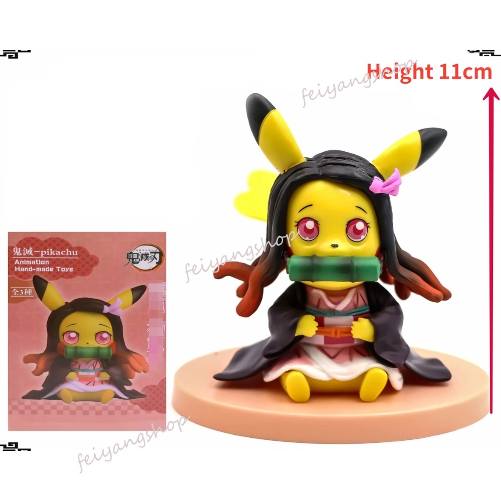 Demon Slayer Serie Pikachu Cos Kamado Nezuko Agatsuma Zenitsu Hashibira ...