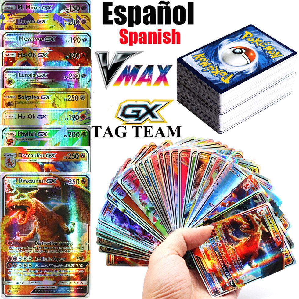Kit De 50 Tarjetas Español Brillante Pokémon VMAX/GX Garantizado ...