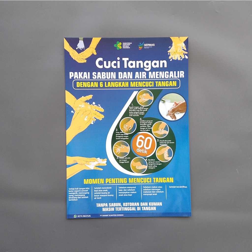 Póster de lavado de manos de 6 pasos - póster 6 pasos lavado a mano ...
