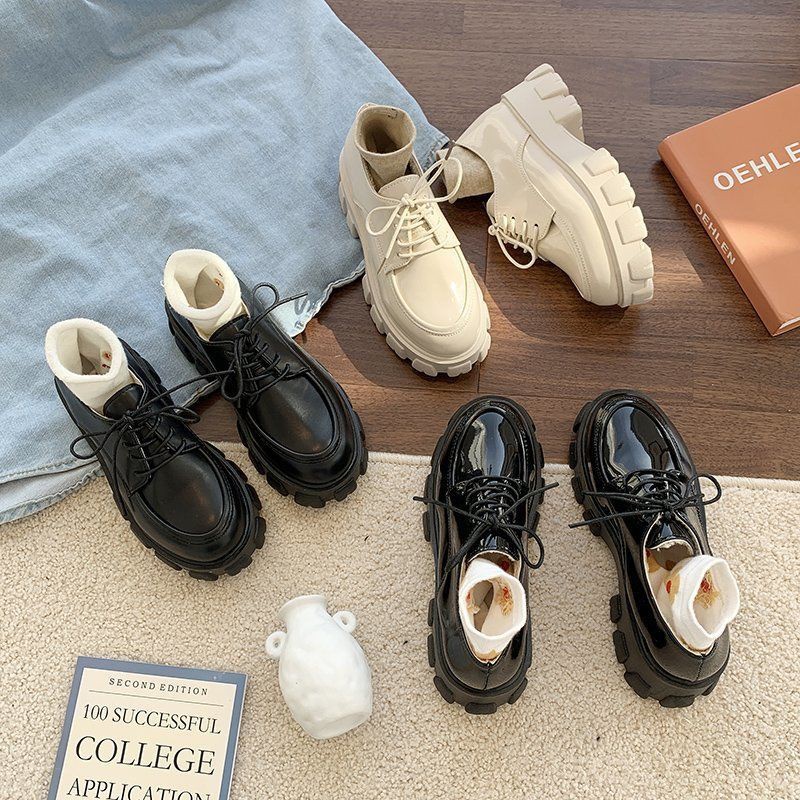 Preppy Estilo Zapatos De Cuero De Las Mujeres Británico Styl Nuevo ...