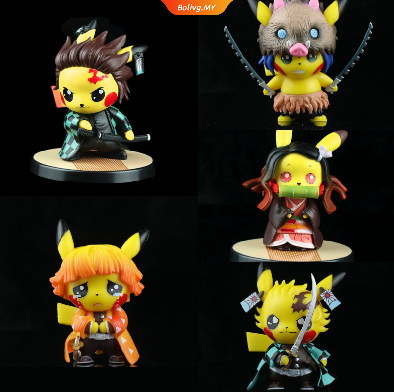 Anime Pikachu Cosplay Demon Slayer Kamado Tanjirou Nezuko Agatsuma ...