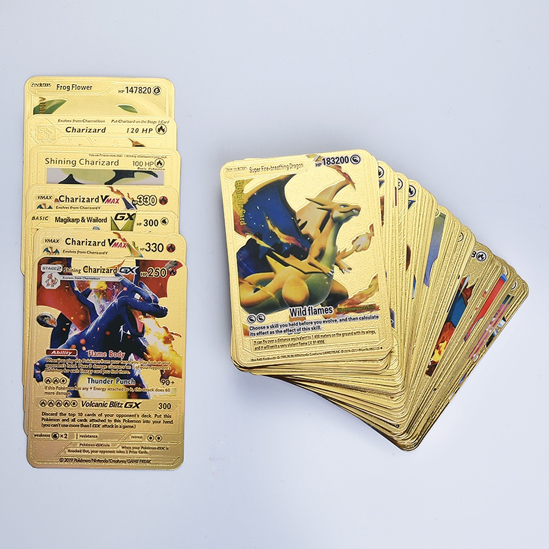 54PCS 36PCS 18PCS Pokemon Card Negro Oro Plata Pokémon Charizard ...