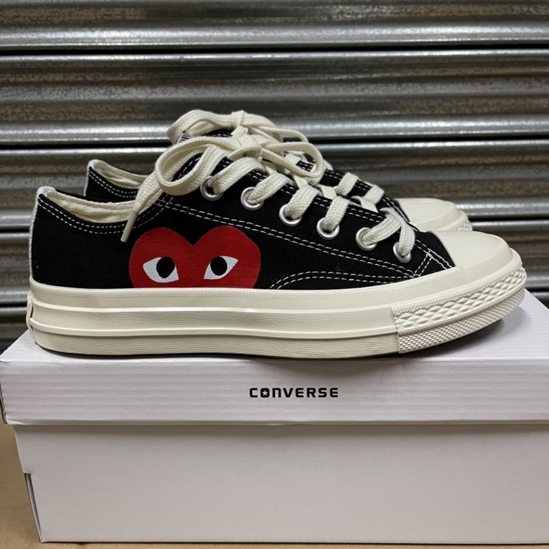 Converse x CDG play Negro (Hombres Y Mujeres) | Shopee Chile