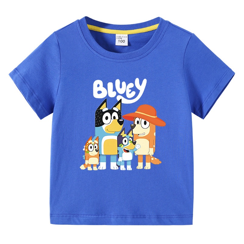 Bluey Bluey Bluey Ropa Para Niños Camiseta De Verano De Media Manga ...