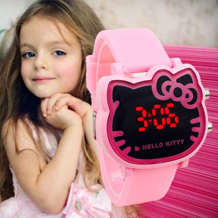Reloj Hello Kitty Digital Para Niños Electrónico De Dibujos Animados ...