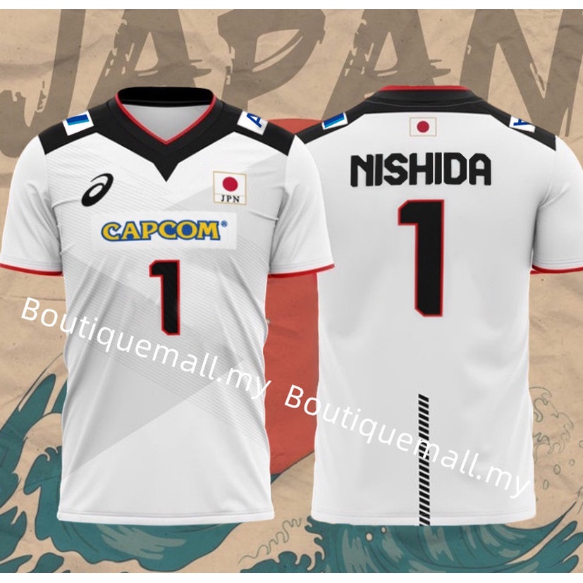 Camiseta De Manga Corta De Voleibol De Japón CAPCOM 2022 Nishida/R ...