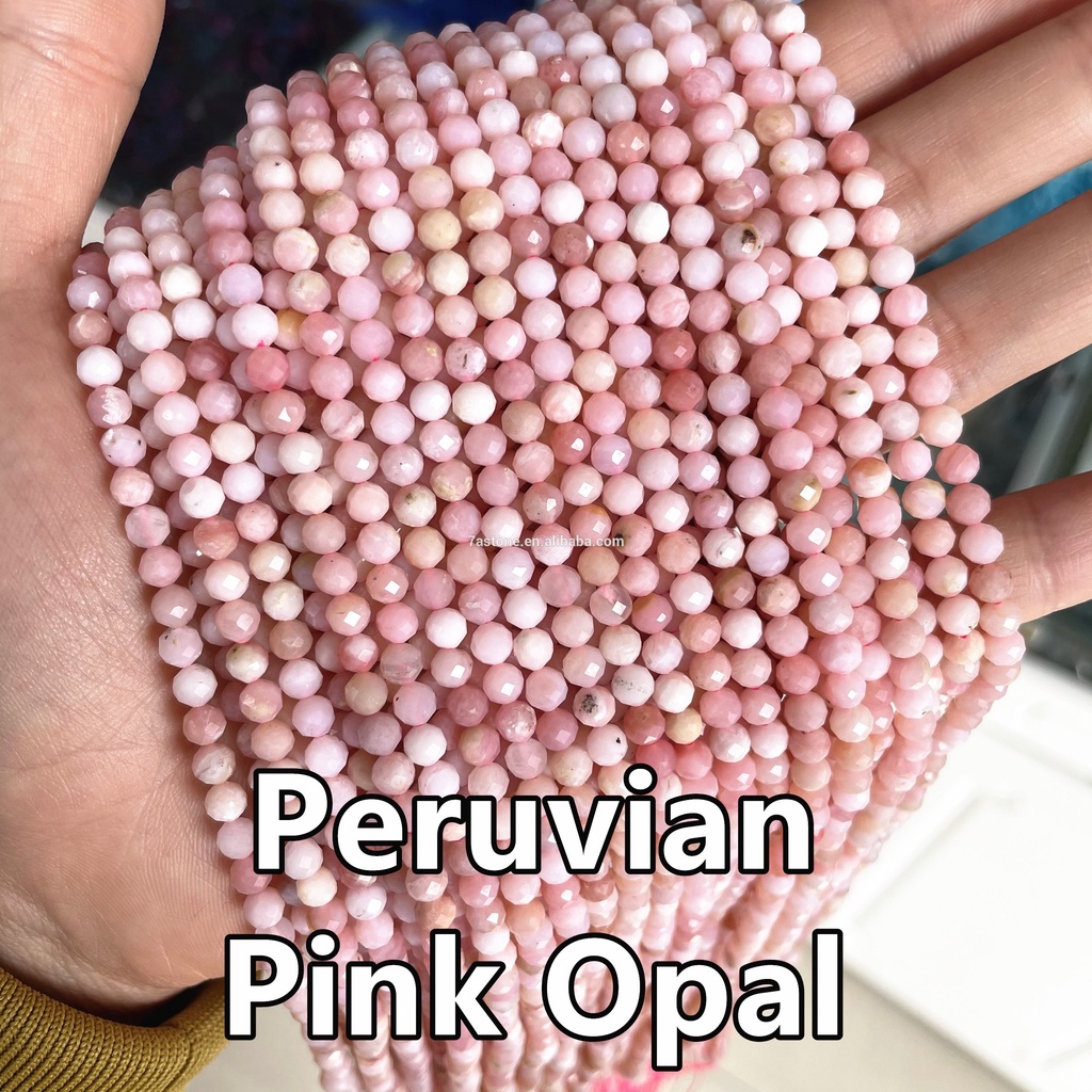 Piedra Natural Facetada De 4mm Ágata Rosa Ópalo Esmeralda Aguamarina ...