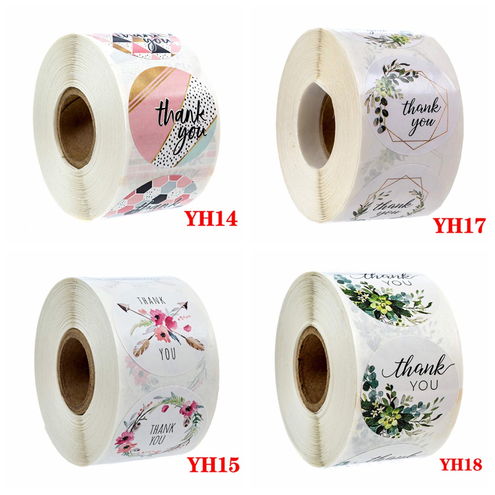 100-500pcs Etiquetas 1inch Gracias Stickers Para La Boda Bonitas ...