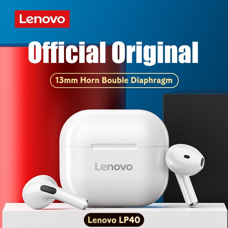 Lenovo LP40 TWS Auriculares Inalámbricos Bluetooth 5.0 Dual Estéreo Mini Control Táctil De Alta ...
