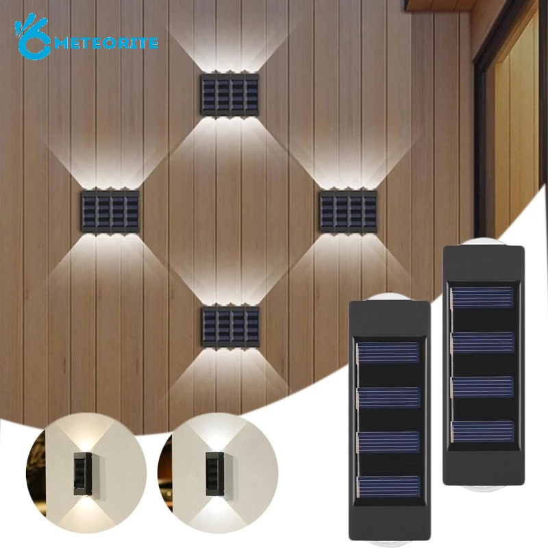 2 LED Al Aire Libre A Prueba De Agua Luz De La Pared Solar/Jardín Patio ...