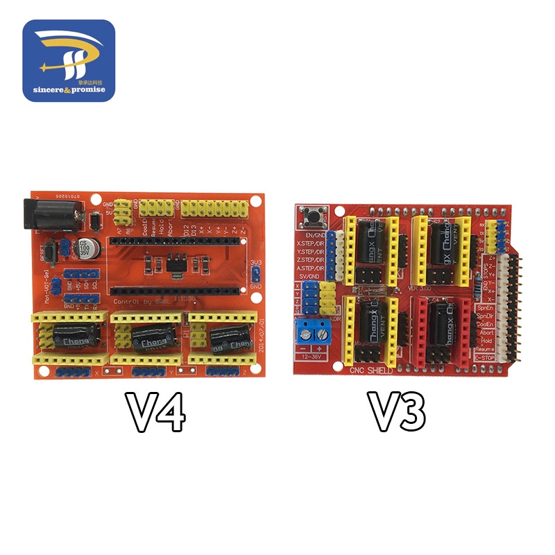 Nuevo Escudo De Grabador V3 CNC Shield V4 Máquina De Grabado/Impresora 3D/A4988/DRV8825 Placa De ...
