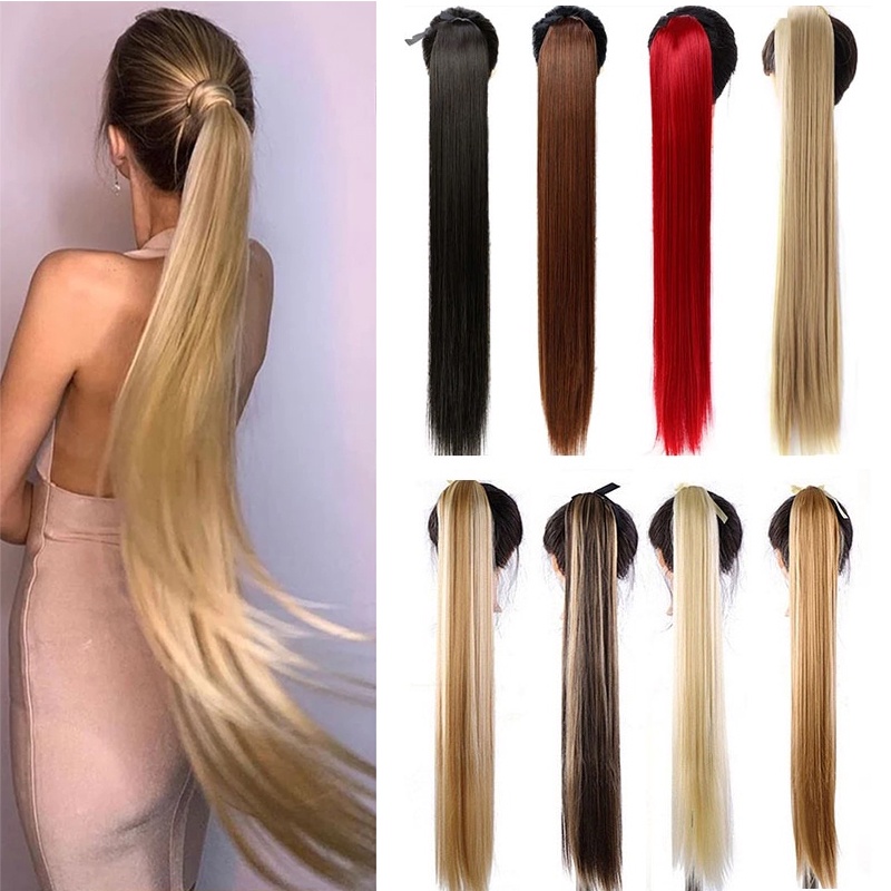 Peluca De Extensión De Pelo De Cola De Caballo Larga De 32 Pulgadas ...