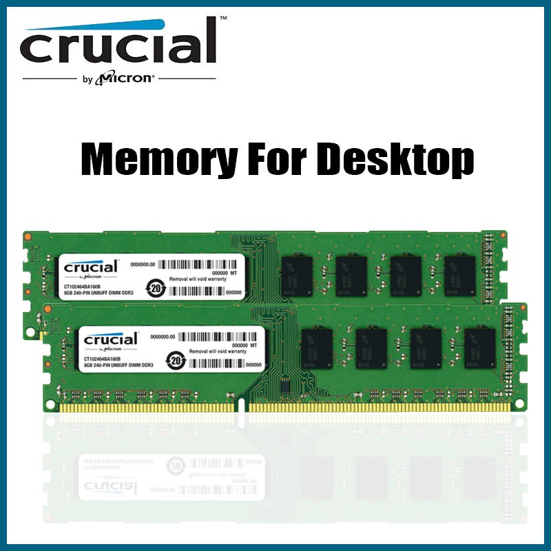 crucial ddr3 ddr3l pc3 2gb 4gb 8gb 1333/1600mhz pc ram escritorio dimm ...