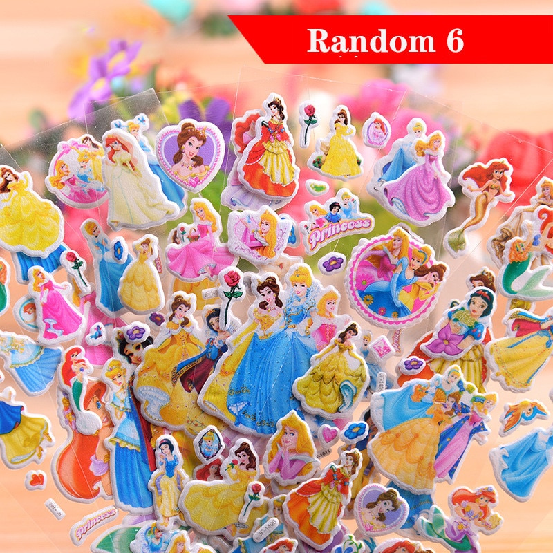5pcs/set Disney Juguete sticker Princesa Frozen little pony Mickey ...