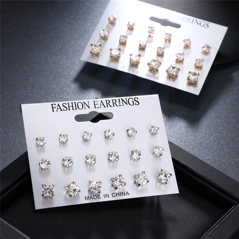 Aretes Simples a la Moda De los aretes/pendientes geométricos cuadrados ...