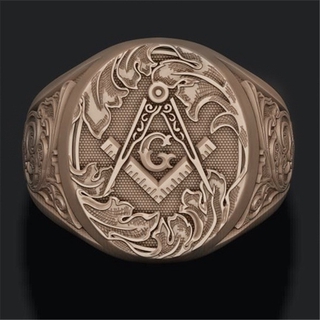 Anillos De Los Hombres Personalidad Masónicos De Oro Para Mason Punk AG ...
