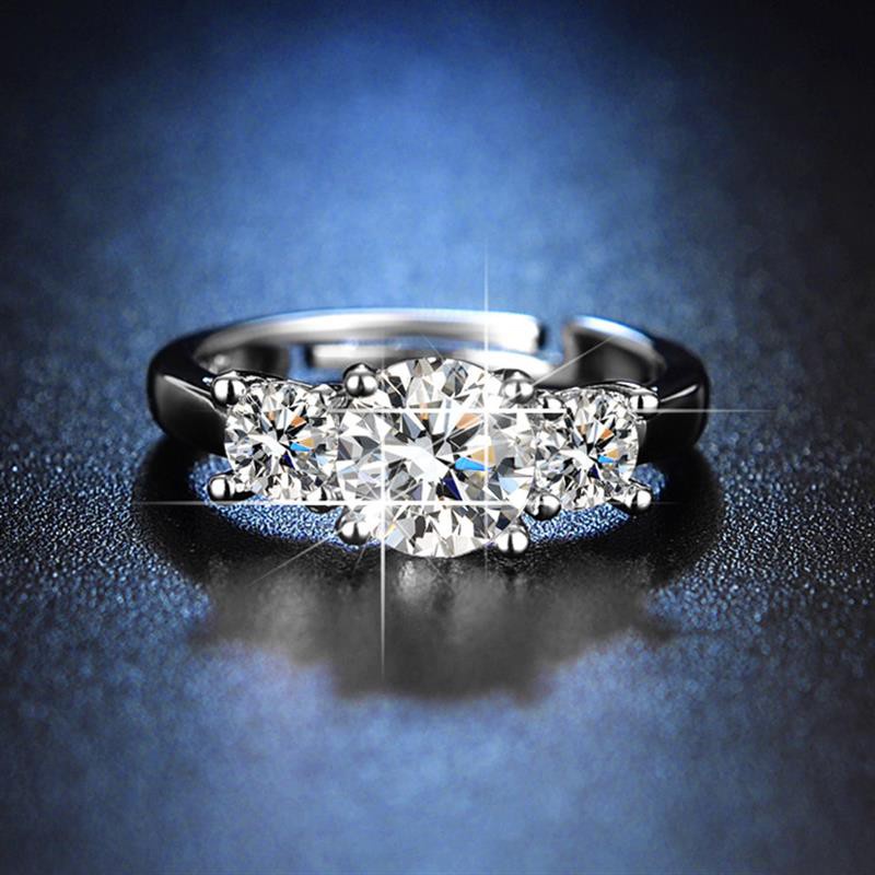 50 anillos de plata 925 originales para mujer, anillo de diamantes con ...