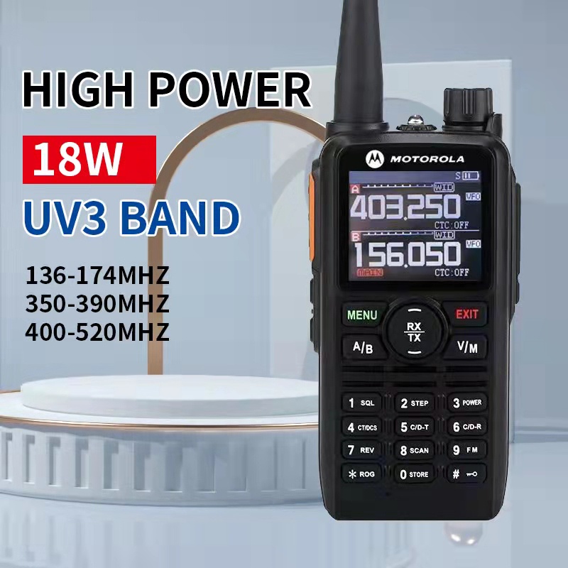 Motorola walkie-talkie dual-Frecuencia Impermeable De Alta Potencia ...