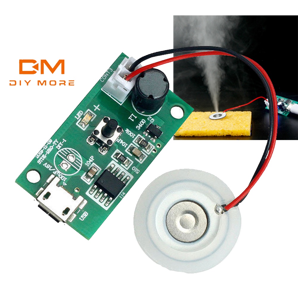 DIYMORE D20mm 113KHz Ultrasónico Mist Maker Atomización Fogger Cerámica ...