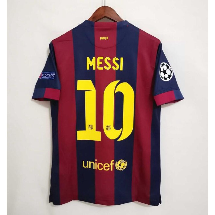 retro jersey 2014 2015 Barcelona Casa Fútbol Ropa De Camisa S-XXL ...