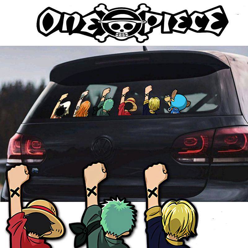 One Piece Automobile Sticker Bumper Stickers Paper Cartoon Luffy ...