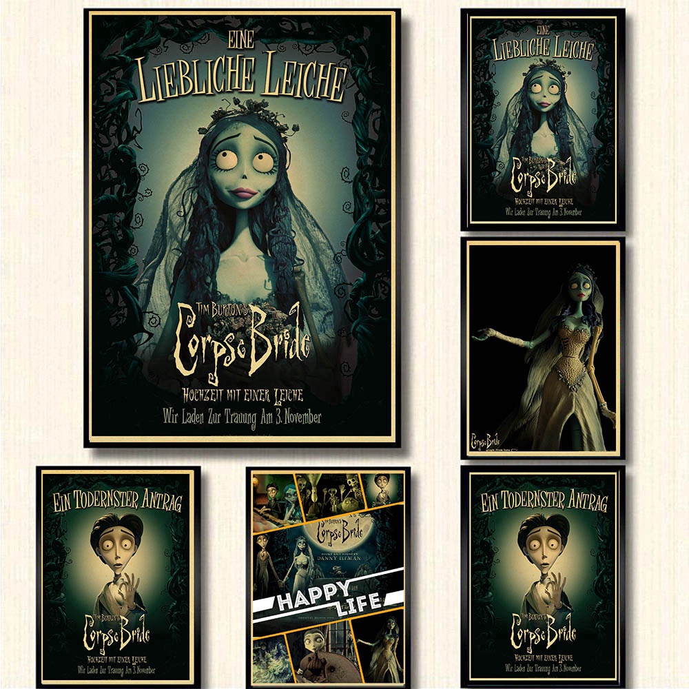 Tim Burton Movie posters The Corpse Bride Home/Bar Decoración Artesanía ...