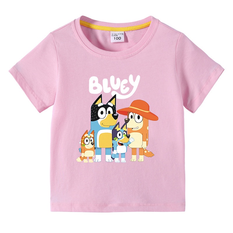 Bluey Bluey Bluey Ropa Para Niños Camiseta De Verano De Media Manga ...