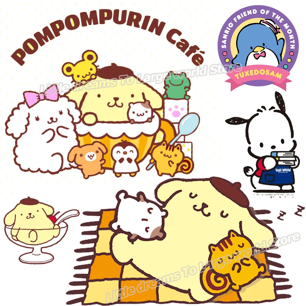 Sanrio Pompompurin Parches De Planchado De Dibujos Animados Animales ...