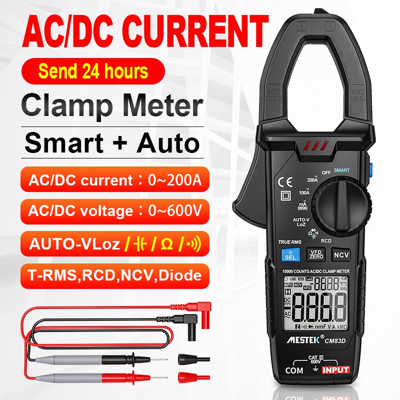 CM83D digital clamp meter ammeter 10000 counts smart digital multimeter ...
