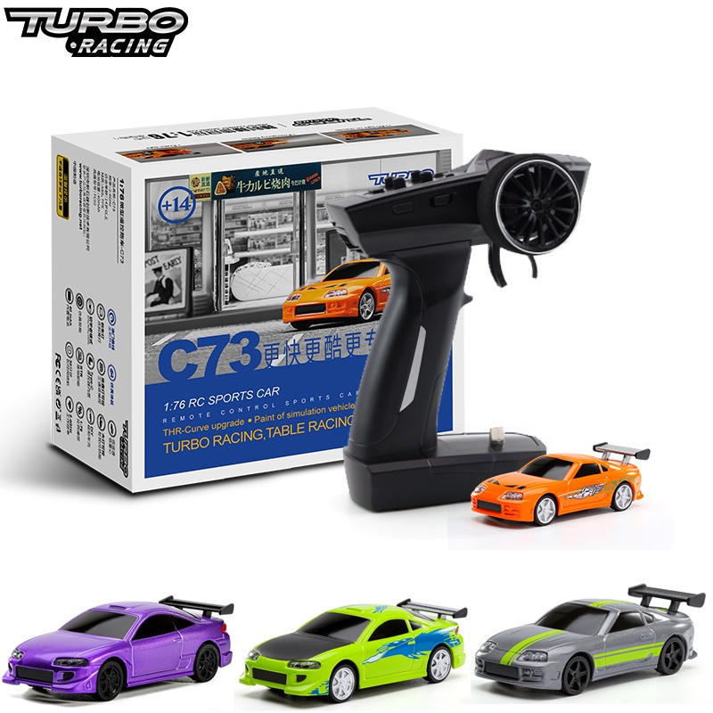 Turbo Racing 1 : 76 Escala RC Sport Car C72 C73 Juego De Mesa Control ...