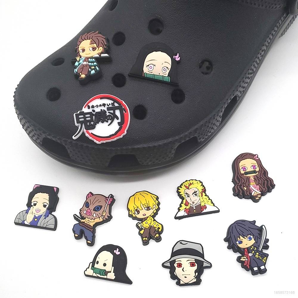 BH3 Anime Demon Slayer Charms Crocs Pins Tanjiro Nezuko Zapatos Jibbitz ...