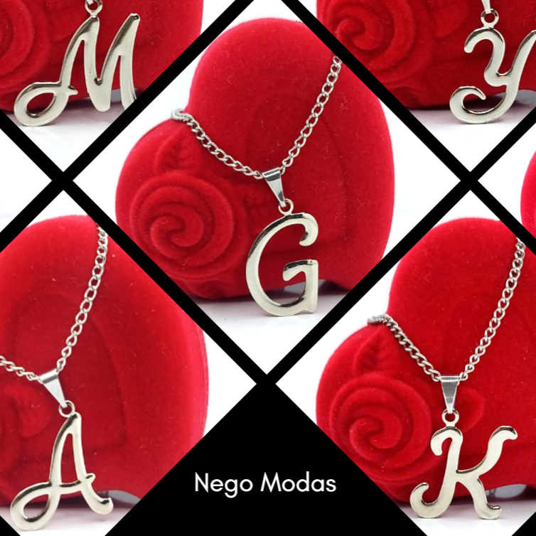 Letra Collar Raint Con Colgante De Acero Inoxidable Cordão Nome Begcial ...