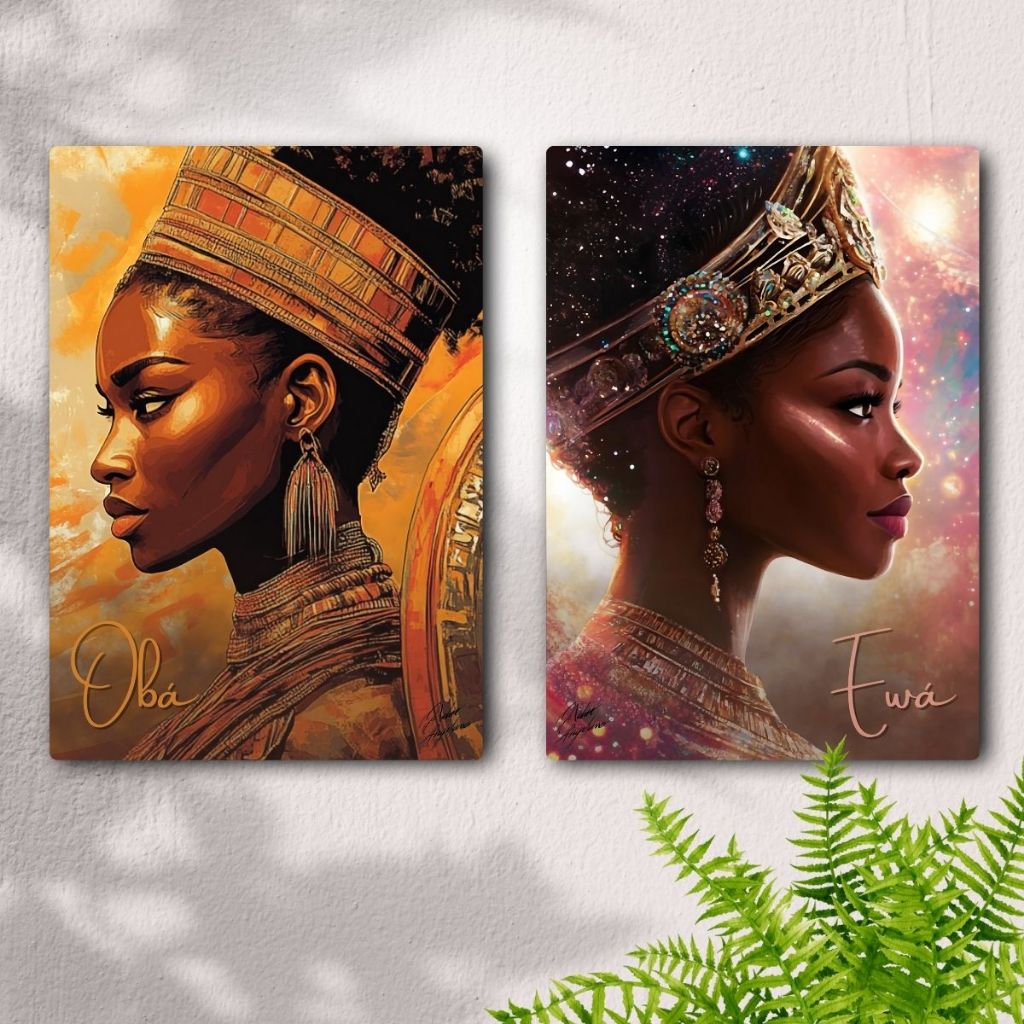 Kit 2 Marcos Decorativos Orixá Obá Y Ewá-Candomblé-Umbanda-Colección ...
