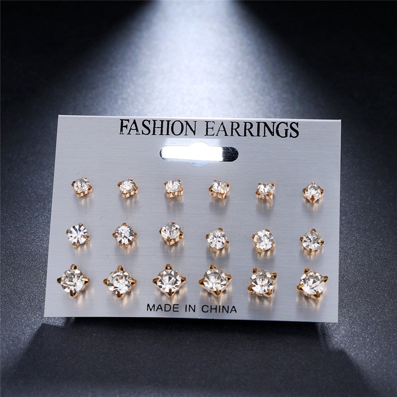 Aretes Simples a la Moda De los aretes/pendientes geométricos cuadrados ...