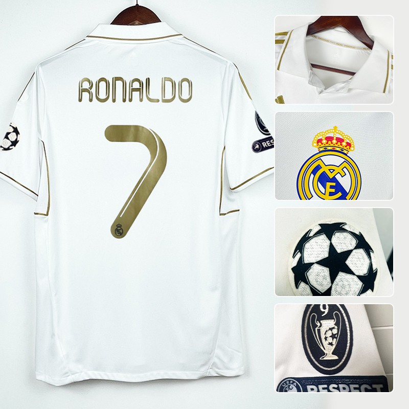 11-12 Polera De Casa Real Madrid cristiano ronaldo Fútbol Campeonato Europeo Personalización ...