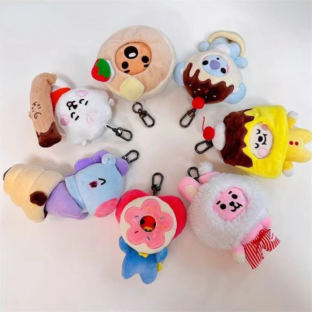 KPOP BTS BT21 Serie De Pasteles De Postre Muñecas De Peluche Para Niñas ...