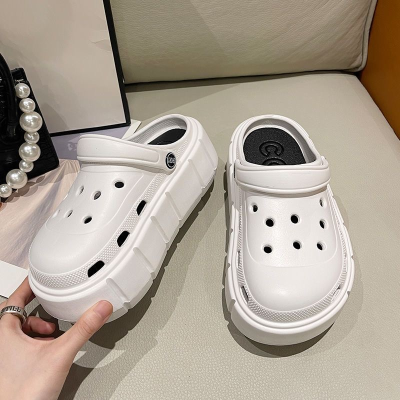 Plataforma De Mujer Tacones Altos Crocs En Moda INS Vestido Playa ...