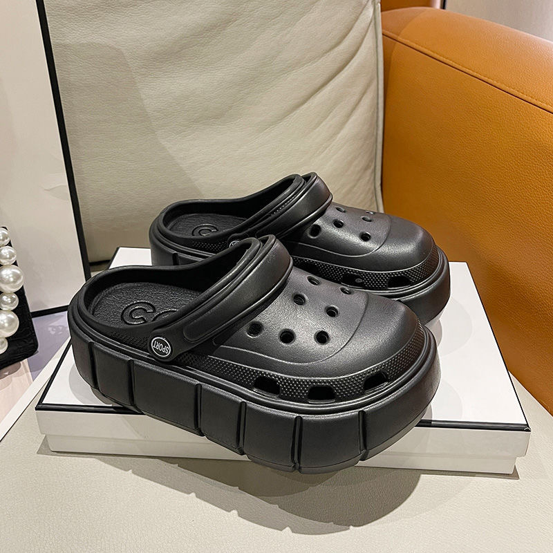 Plataforma De Mujer Tacones Altos Crocs En Moda INS Vestido Playa ...