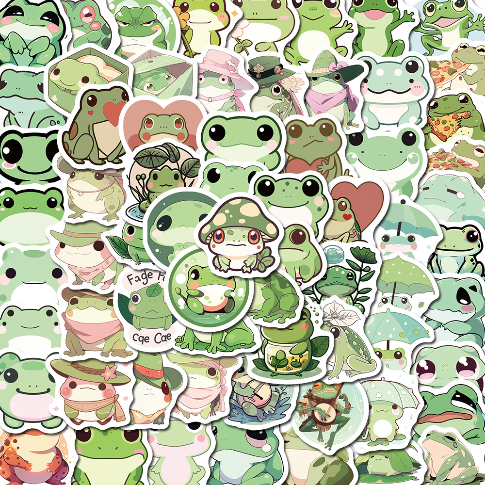 100 stickers De Dibujos Animados De Rana Lindas Y Creativas DIY Hand ...