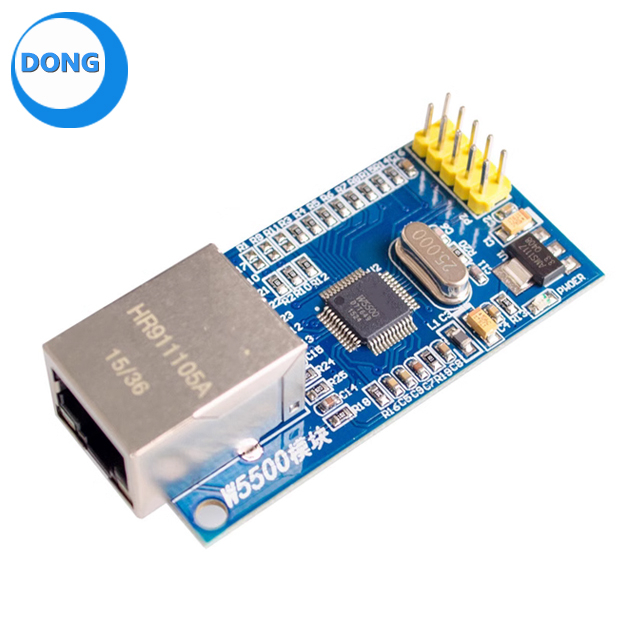 W5500 Ethernet Shield SPI 3.3V/5V Módulo De Red LAN Soporte TCP/IP 51/STM32 Programa ...