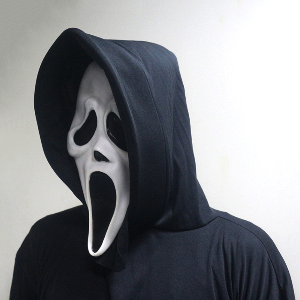 Disfraz De Máscara Fantasma De Halloween face scream De Terror cosplay ...