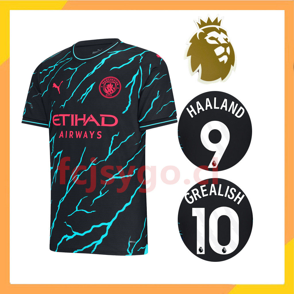 Manchester City 2023 2024 Tercera Polera De Fútbol Con Parche De Campeón | Shopee Chile