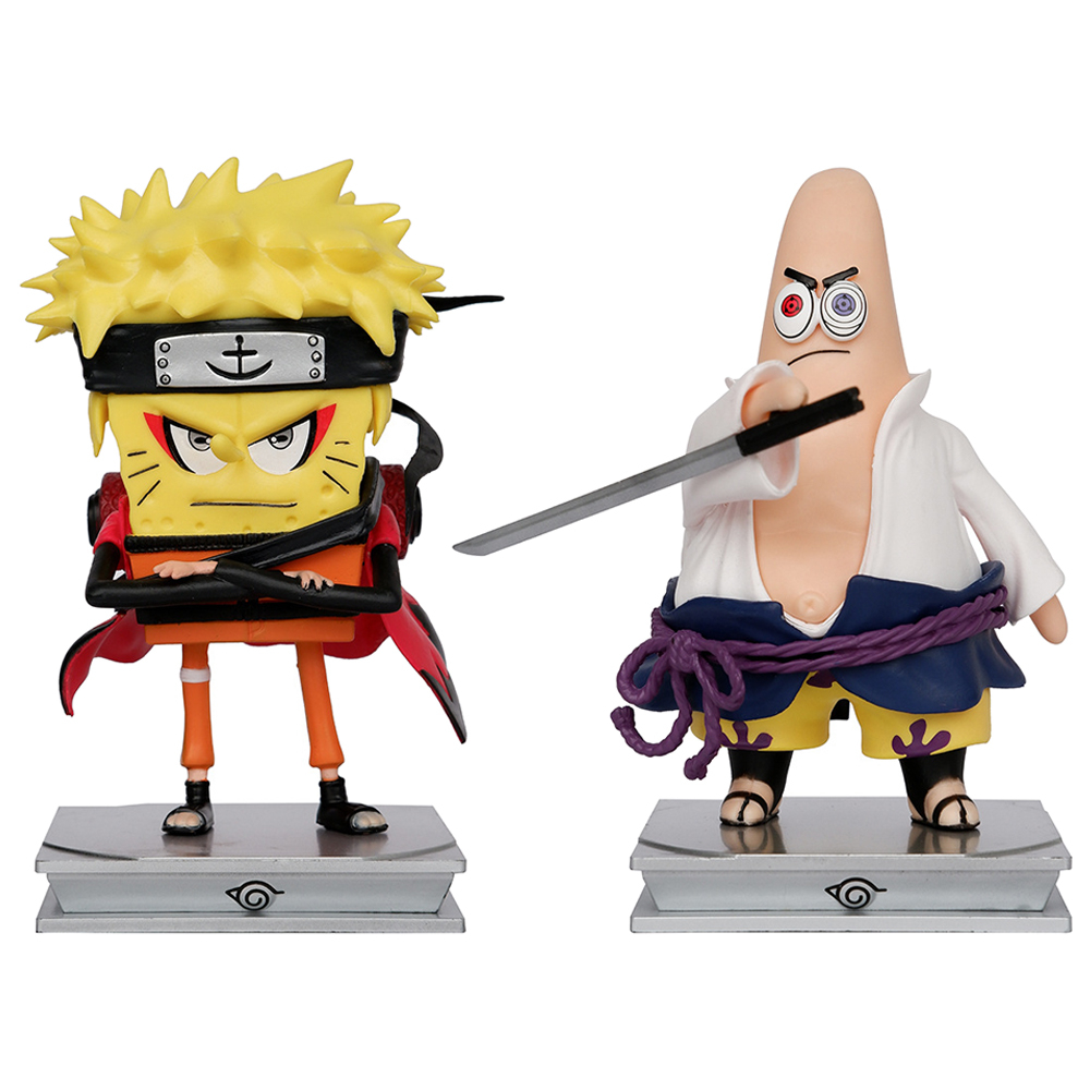 14cm Anime Naruto Figura Bob Esponja SquarePants Cosplay Uzumaki ...