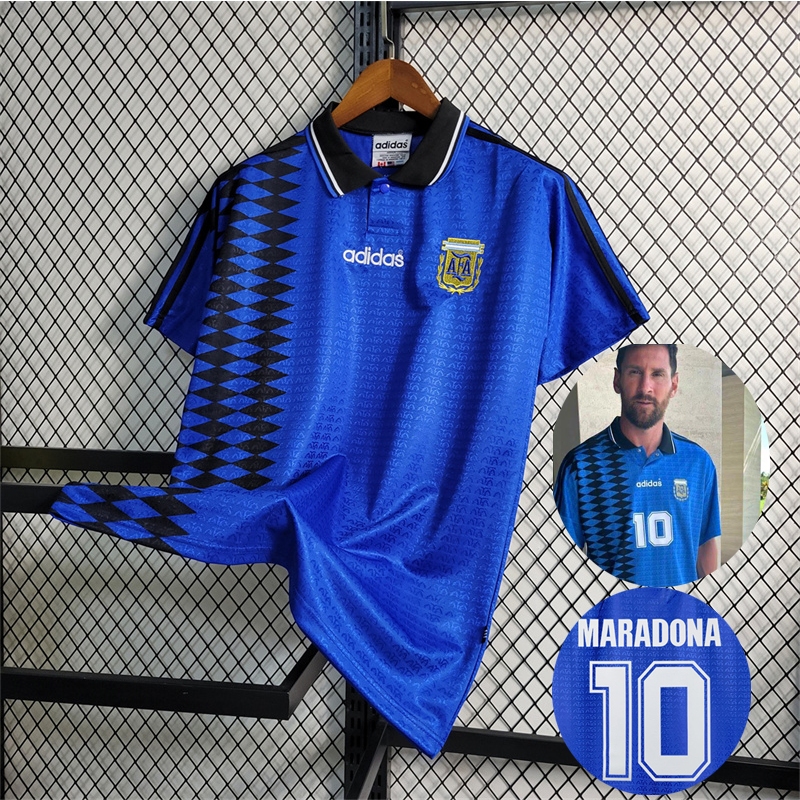 Argentina 1994 Polera De Fútbol Visitante MARADONA Retro | Shopee Chile