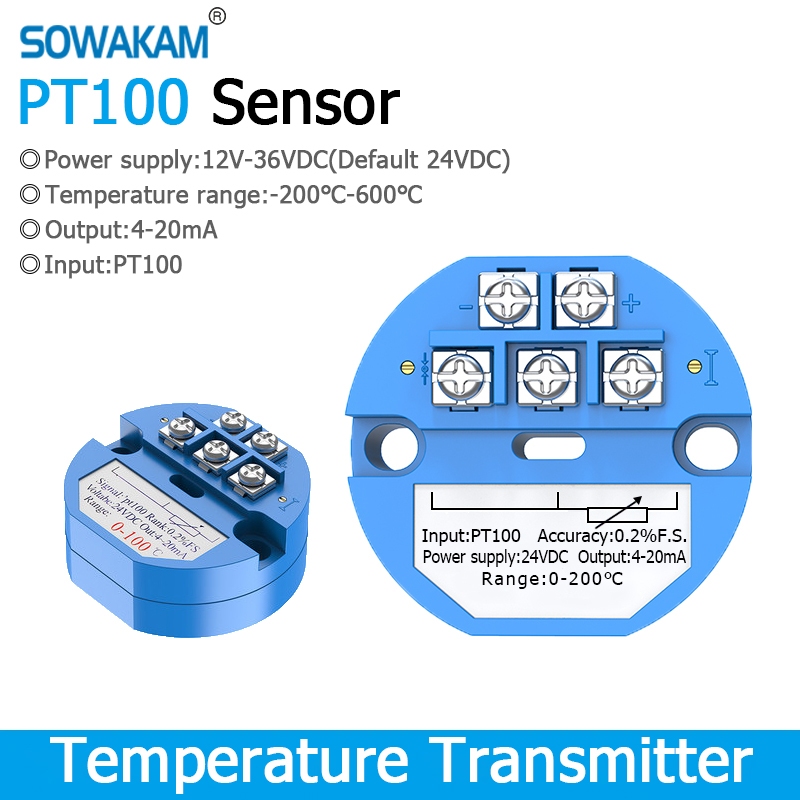 Transmisor De Temperatura PT100 Medición Del Sensor-200-600 Grados ...
